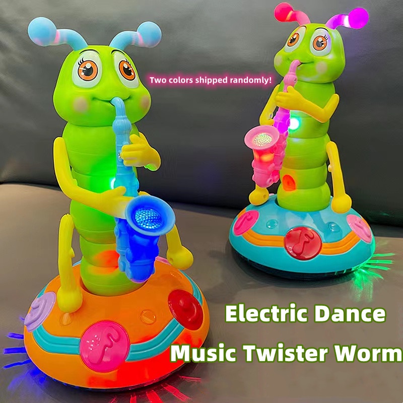 Children's electric toys Dancing Twister Worm with lights/music ...