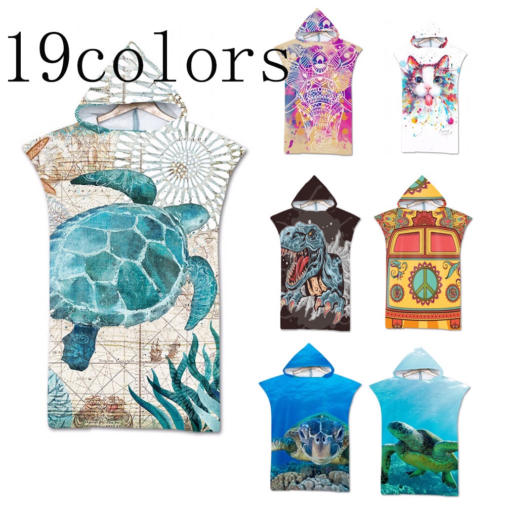 19colors Adult Child Microfiber Tortoise Hooded Bath Towel Robe Men ...