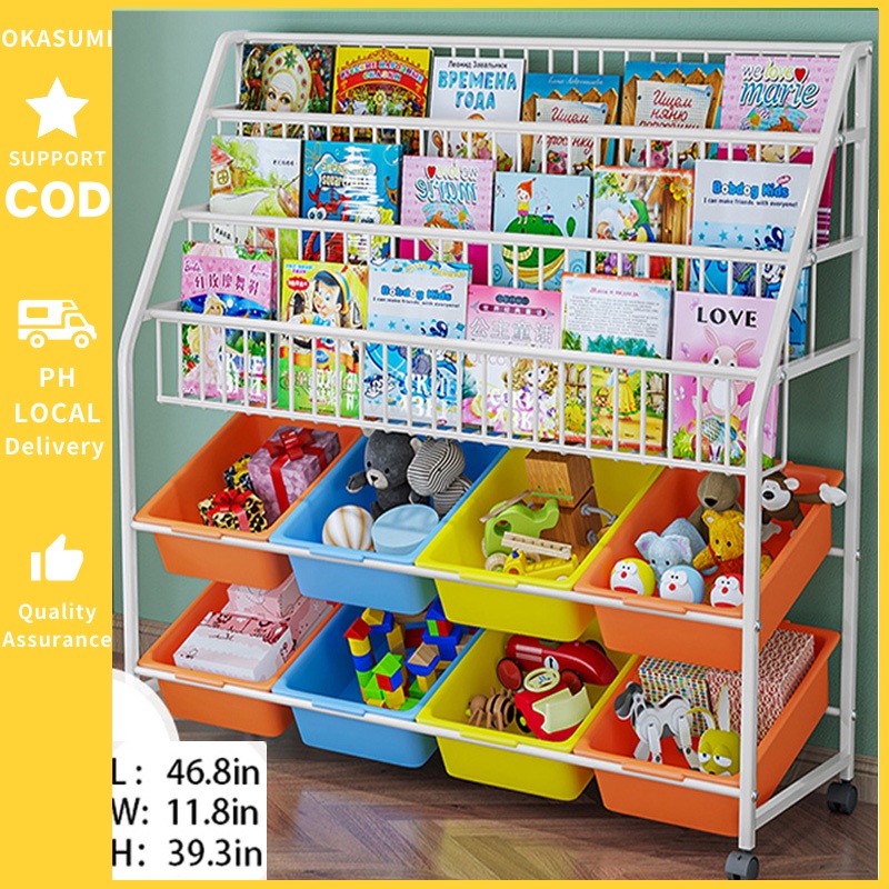 Kids Toy Rack Organizer Kids Book Stand Rack Toy Storage Rack Children ...