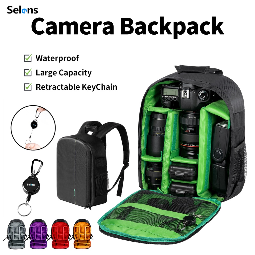 Selens Camera Backpack Multi-functional Camera Waterproof Shockproof ...
