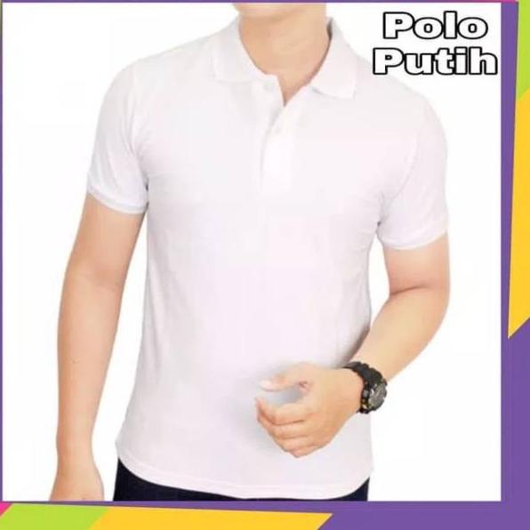 PUTIH Plain White Collar Shirt (Code 4402) | Shopee Philippines