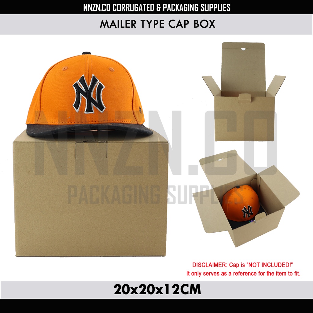 BOX ONLY Snap Lock Type Box Hat Cap Shipping Box Cap Protection Box ...