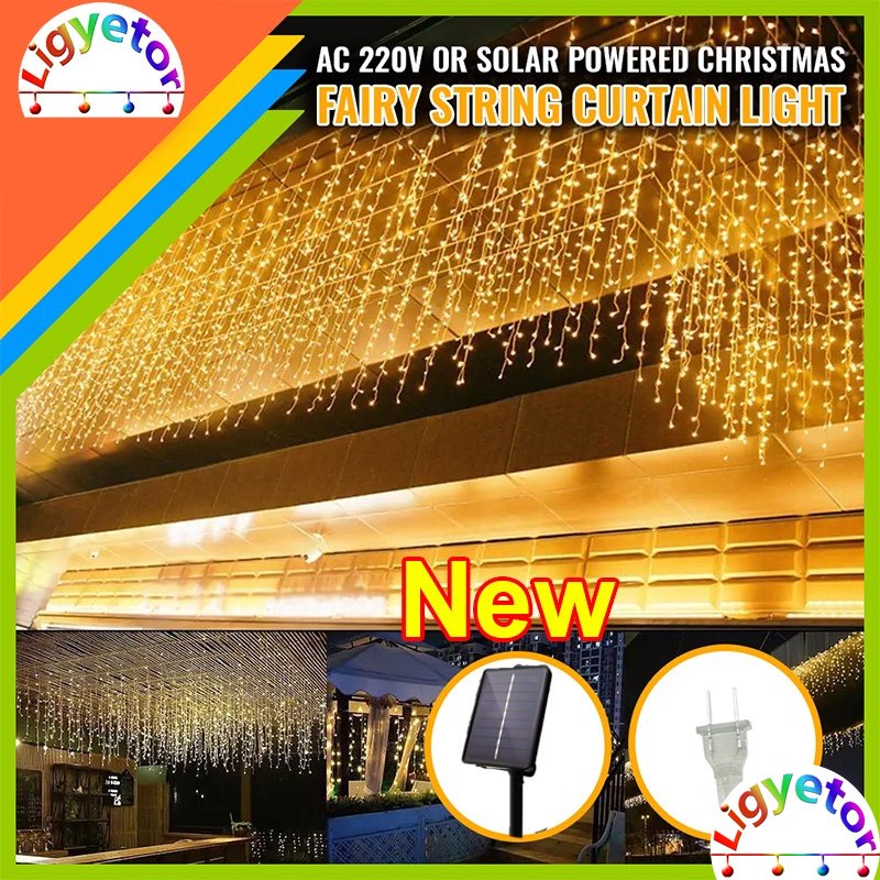 Ligyetor LED Fairy Lights Outdoor Waterproof Christmas String Light ...