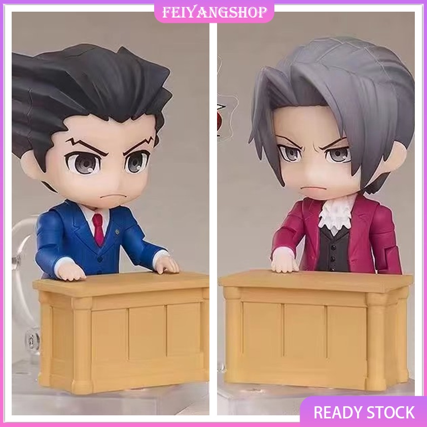 Ace Attorney Phoenix Wright Miles Edgeworth Interchangeable Head Action ...