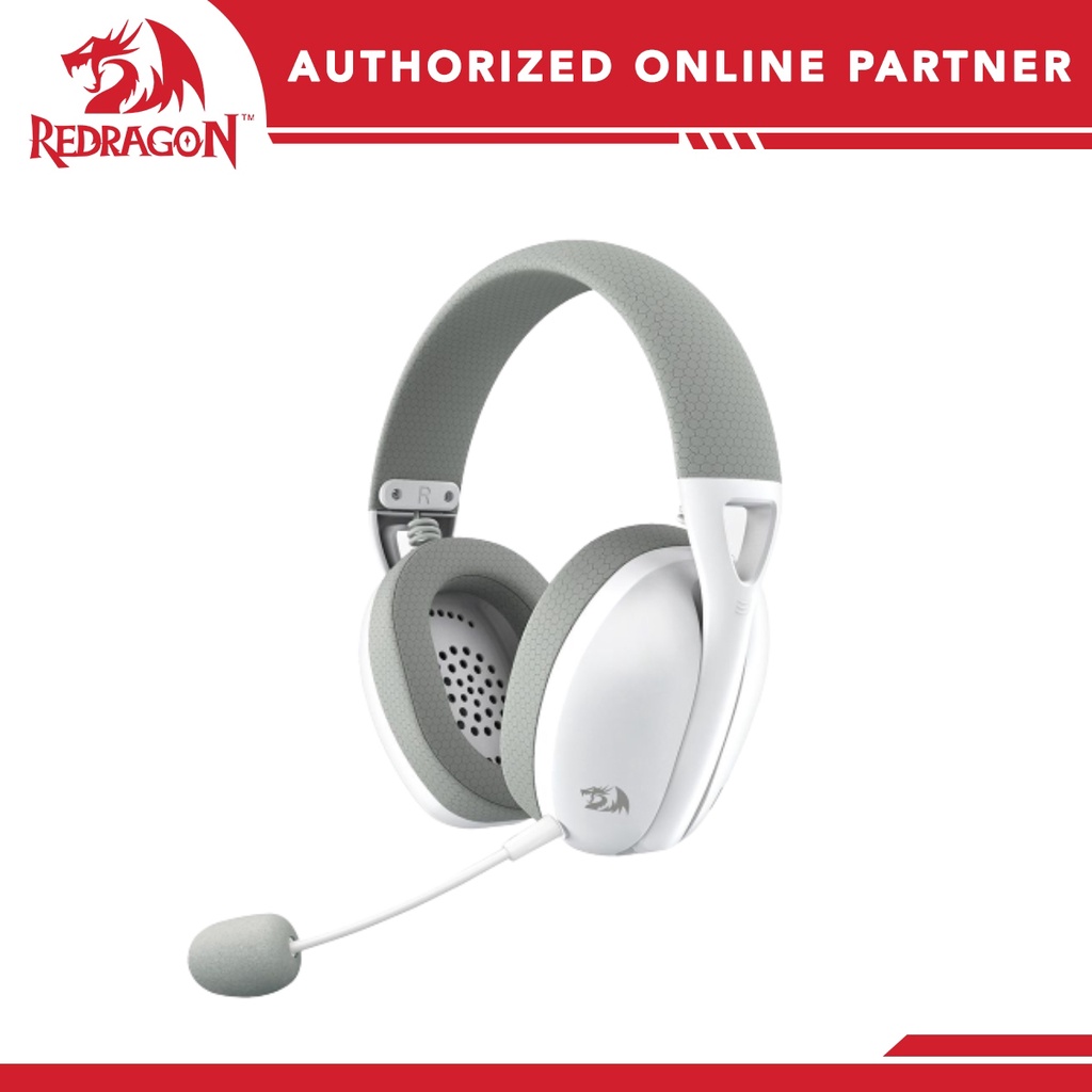 Redragon H848 IRE PRO Headset White Grey | Shopee Philippines