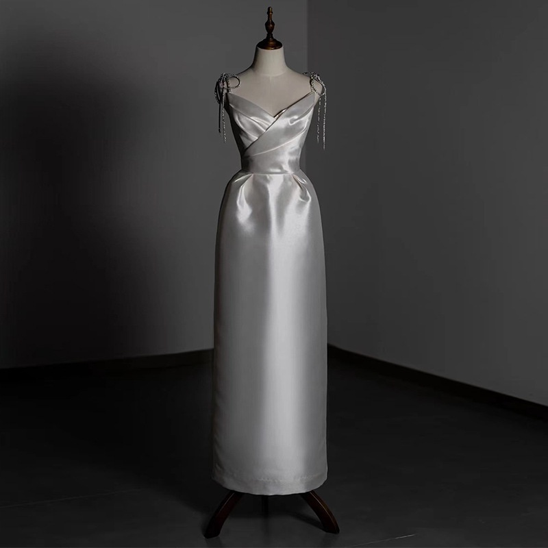 2c-v-24k High-End Celebrity Sling Light Wedding Dress Small Bride ...