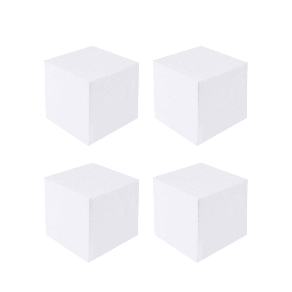 Polystyrene Cubes White Flower Foam Square Blocks for Crafts Cake ...