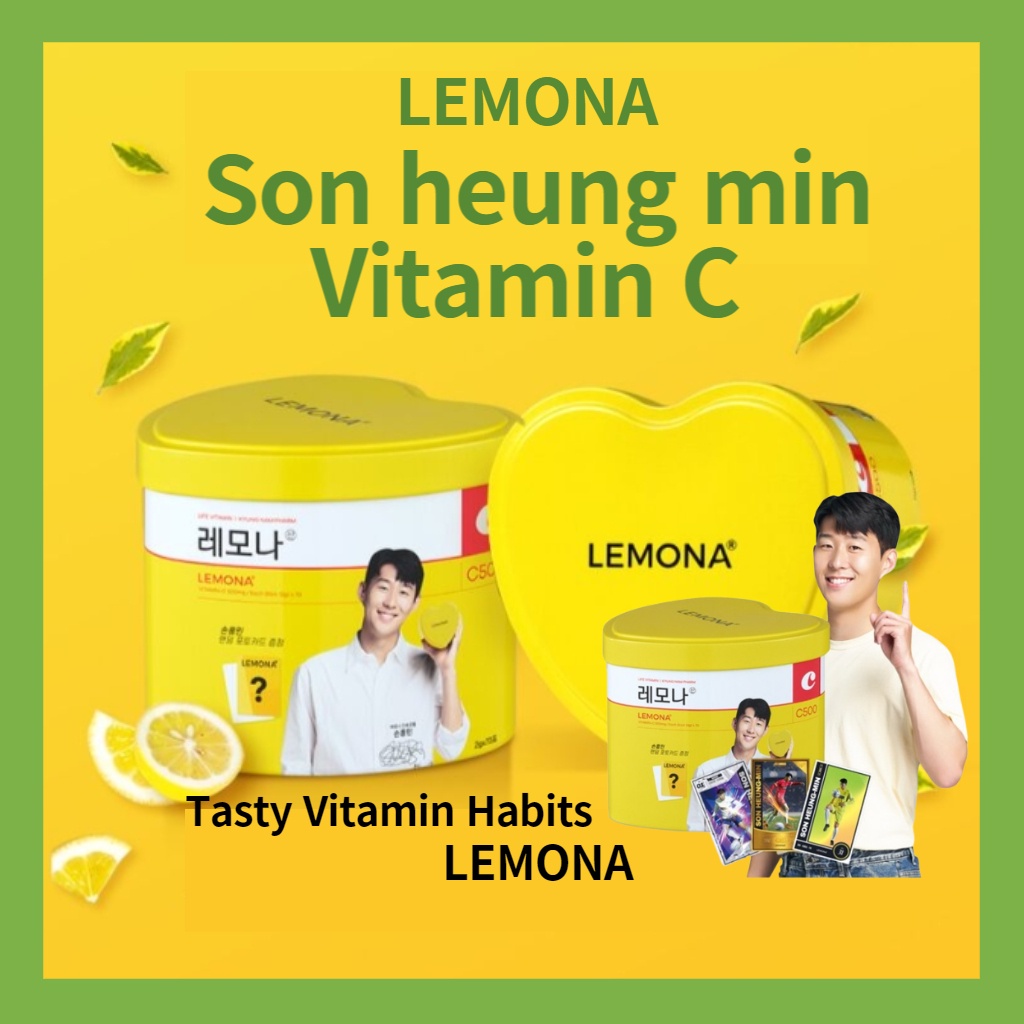 Lemona/Son heung min Vitamin C Lemona 500mg Lemona Heart Case /2g X ...