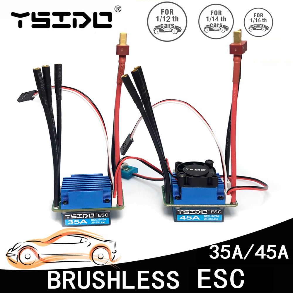 YSIDO 35A 45A Brushless ESC Electric Speed Contorller for Traxxas HSP ...