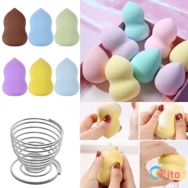 Mini Powder Puff Gourd Makeup Egg Sponge Puff Non-latex Dry And Wet ...