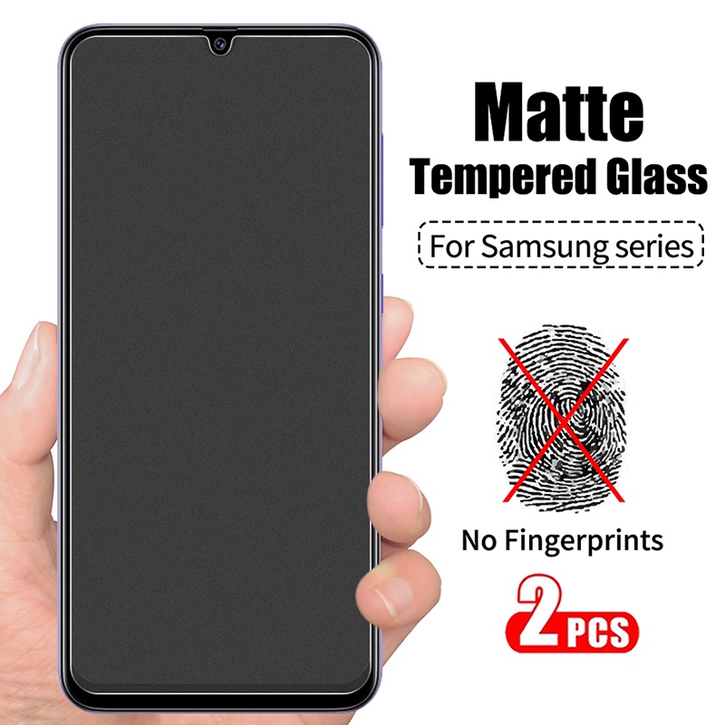 2Pcs Matte Tempered Glass Samsung Galaxy A56 A36 A06 A16 A05 A05S A15 A25 A35 A02 A02S A03 A03S ...