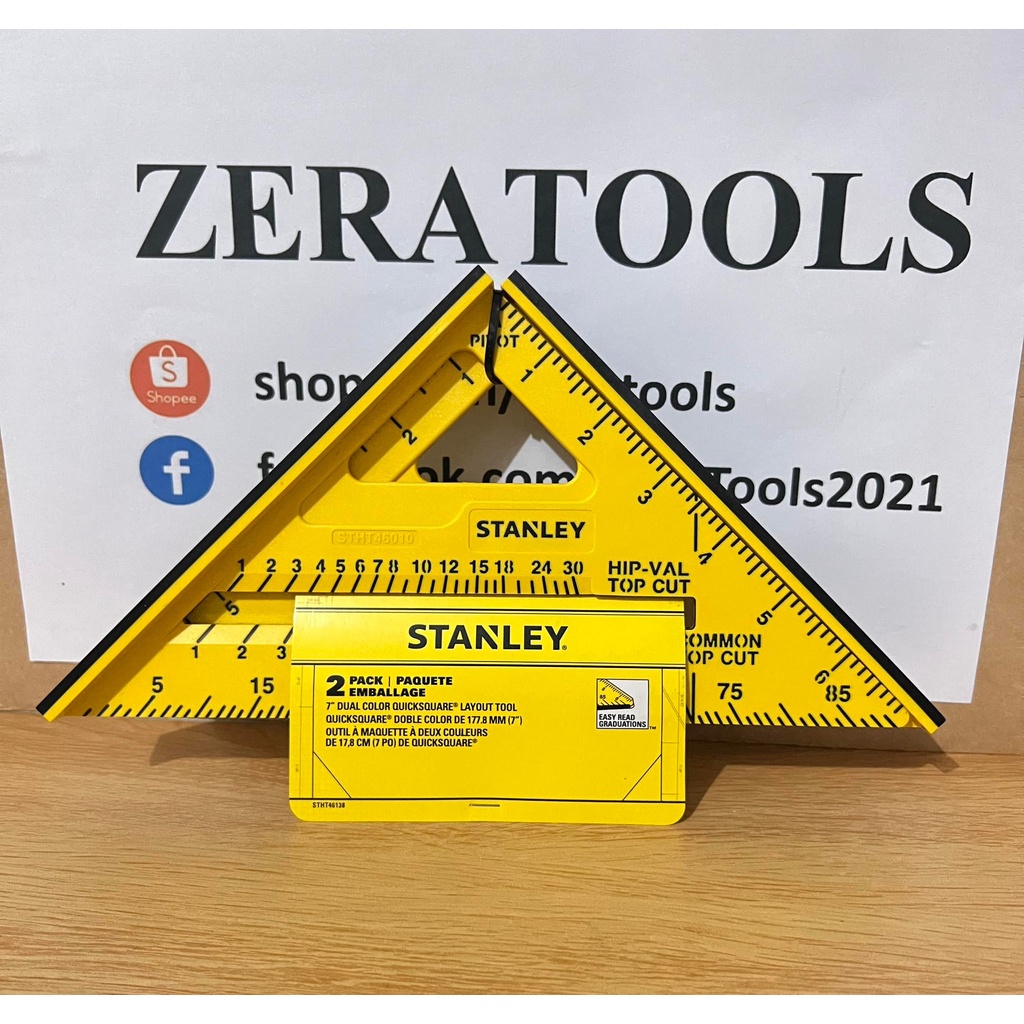 STANLEY 7-INCH DUAL COLOR RAFTER SQUARE (1 pc ) | Shopee Philippines