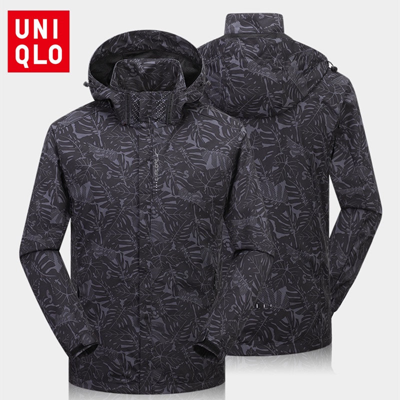 Uniqlo Women Hooded Waterproof Jackets Outdoors Sports Loose Fashion ...