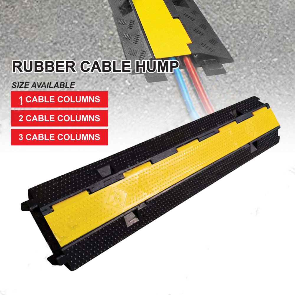 1/2 Channels CP-2M Rubber Hump Yellow/Black Ramp Wire Floor Cord Cover ...