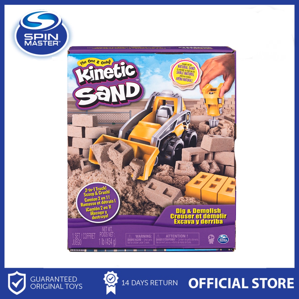 Kinetic Sand Construction Deluxe 2-in-1 Truck with Dig and Demolish ...