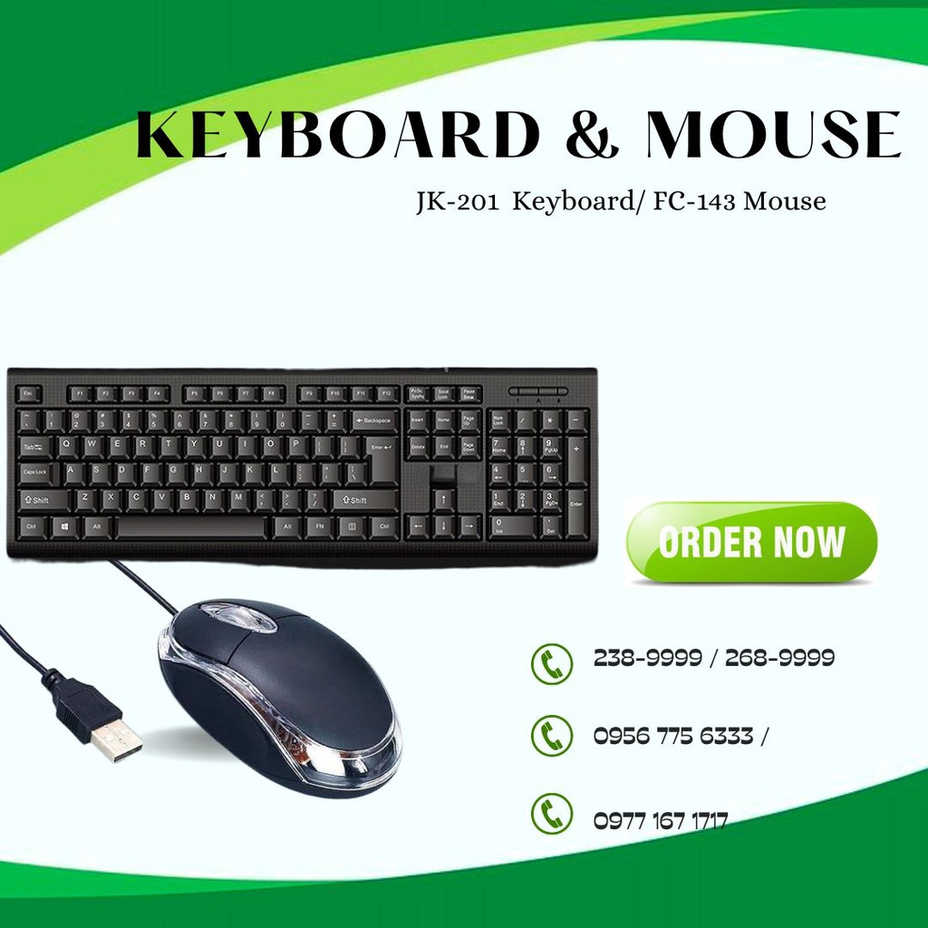 JK-201 USB Wired Keyboard and Mouse Set FC-143 Mouse FC-3020 Mouse For ...