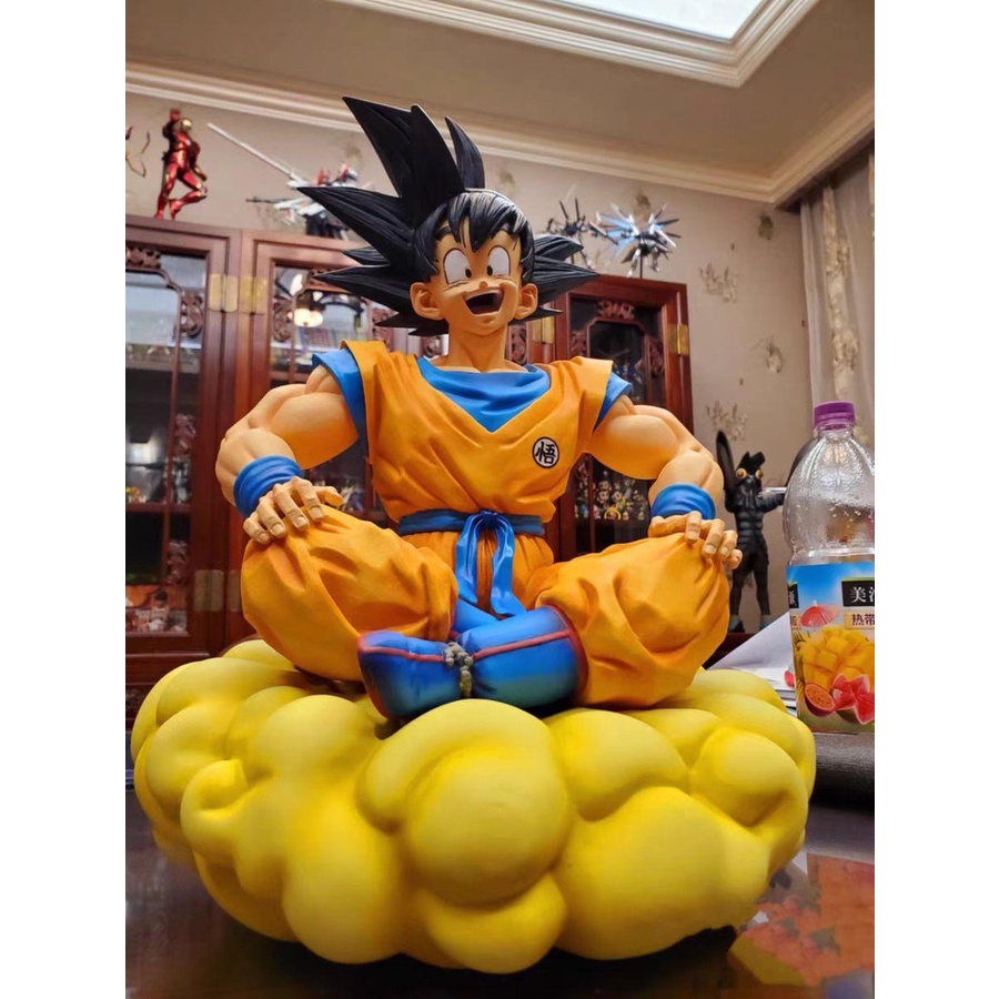 Little akiba Super large 39CM sitting cloud goku figure seven dragon ...
