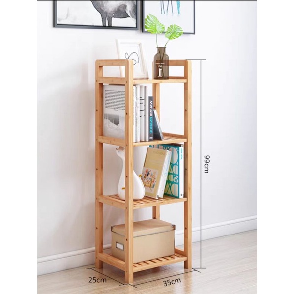 Bathroom Storage Rack Wood 4 layer | Shopee Philippines