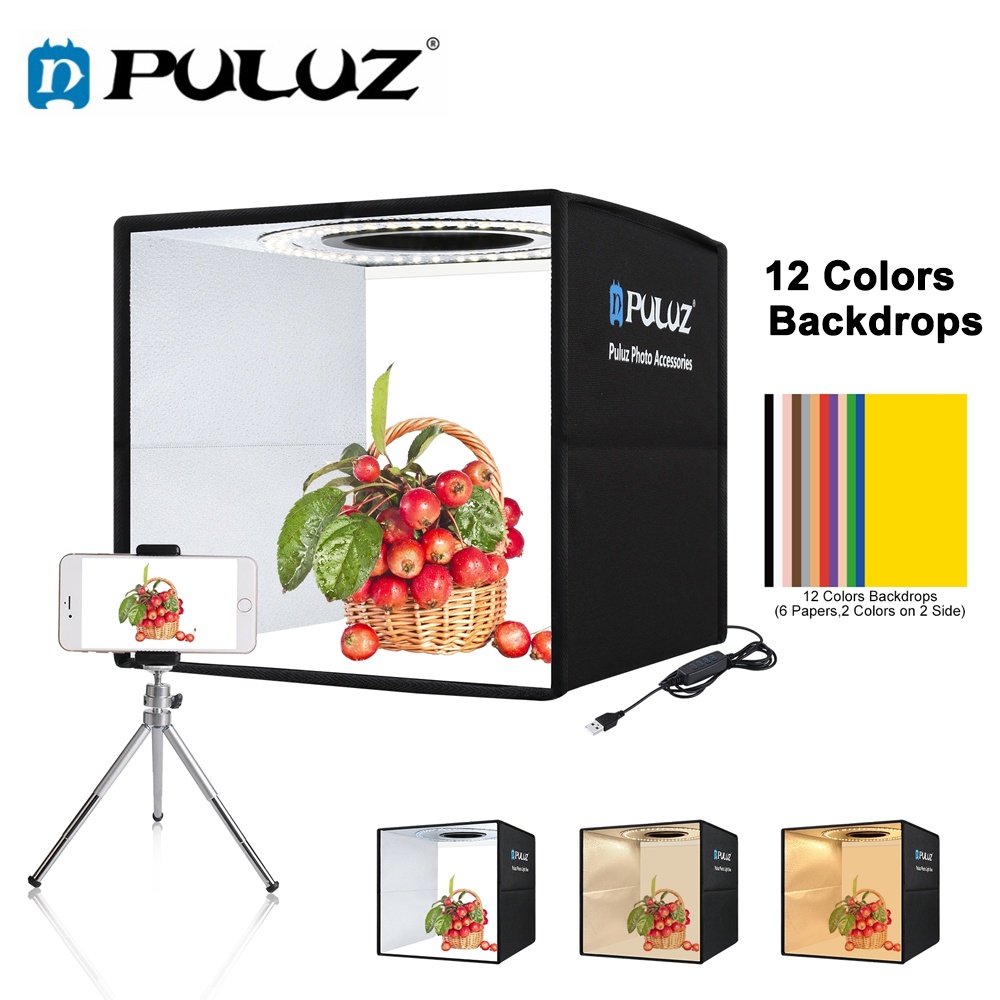 Puluz Mini Photo Studio Light Box,Photo Studio Shooting Tent Box Kit ...