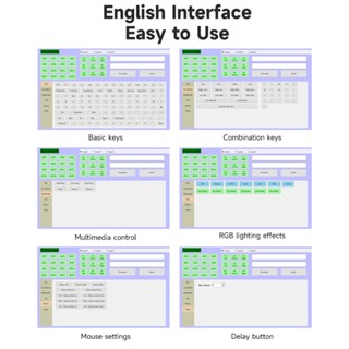 Programmable Custom Macro Keyboard Macropad 3 Mode 6 Keys 2 Knob 2.4G ...