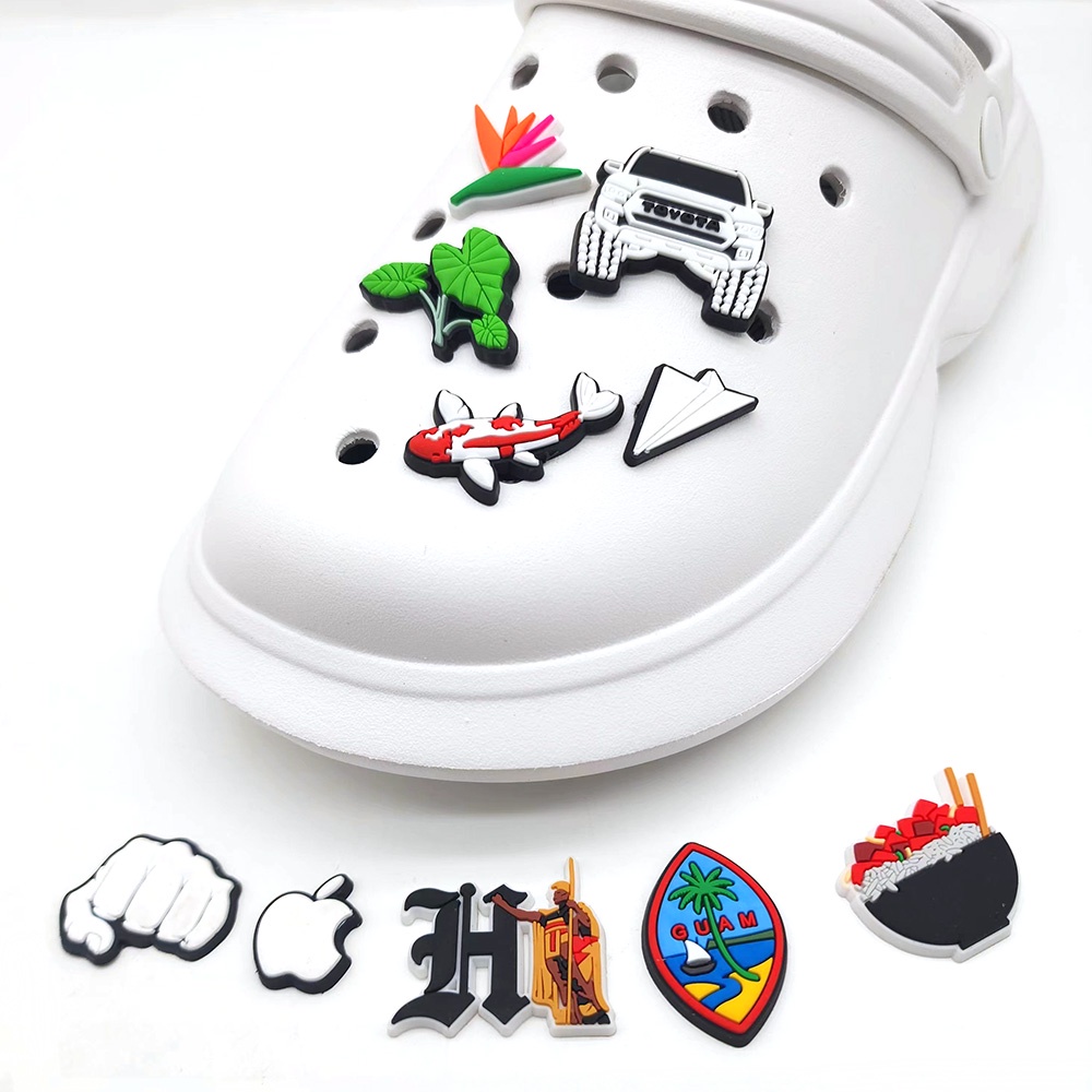 Cartoon Shoe Charms crocs jibbitz For Clogs Bubble Slides Sandals, PVC ...