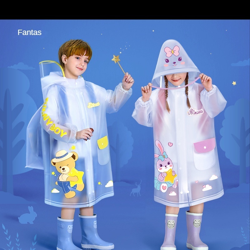 Rain Poncho Kids,Toddler Poncho with Hood,Waterpoof Rain Jacket Coat, Cute Cartoon Children ...