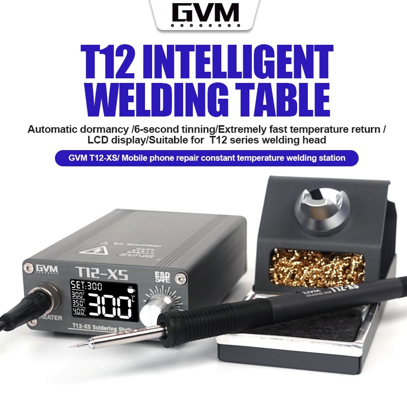 GVM T12-XS Soldering Station T12 Intelligent Welding Table LED Digital ...