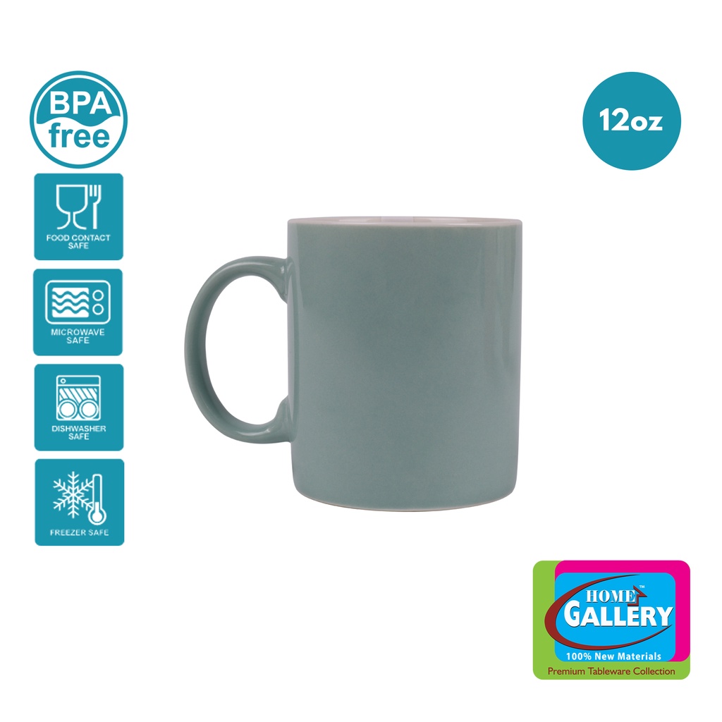 Home Gallery Color Glazed Mug 12oz | 100% Food Grade New Bone Ceramic | Hot and Cold | CM12-310 ...