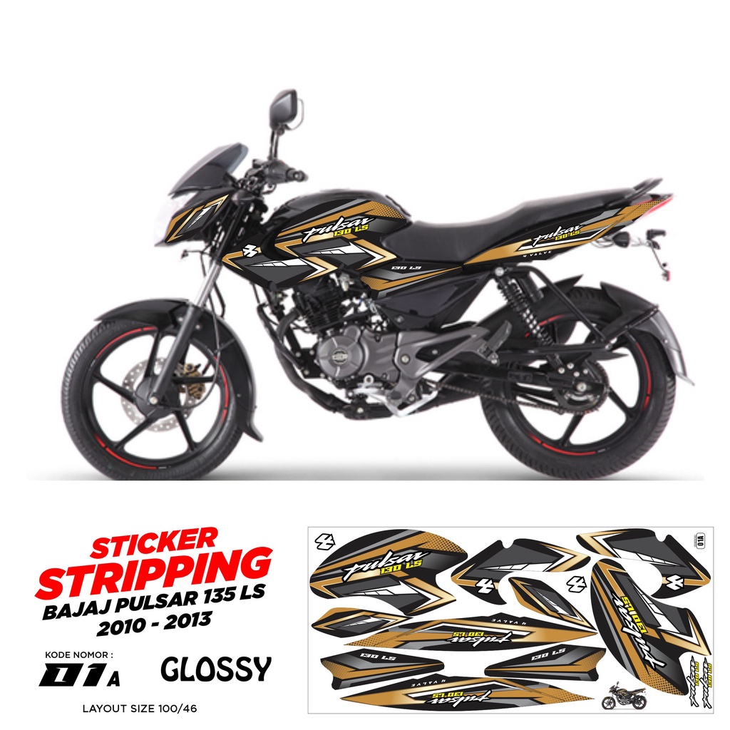 Striping Bajaj Pulsar 135 LS 2010-2013 decal Bajaj Pulsar 135 LS 2012 ...
