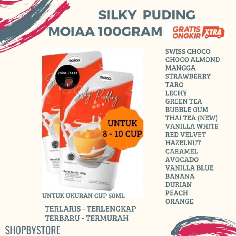 Moiaa PUDDING SILKY PUDDING 100 Grams | Jelly AGAR Instant Pudding ...
