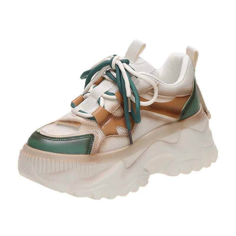 New Fashion Korean Chunky Sneakers High Cut Rubber Shoes For women ...