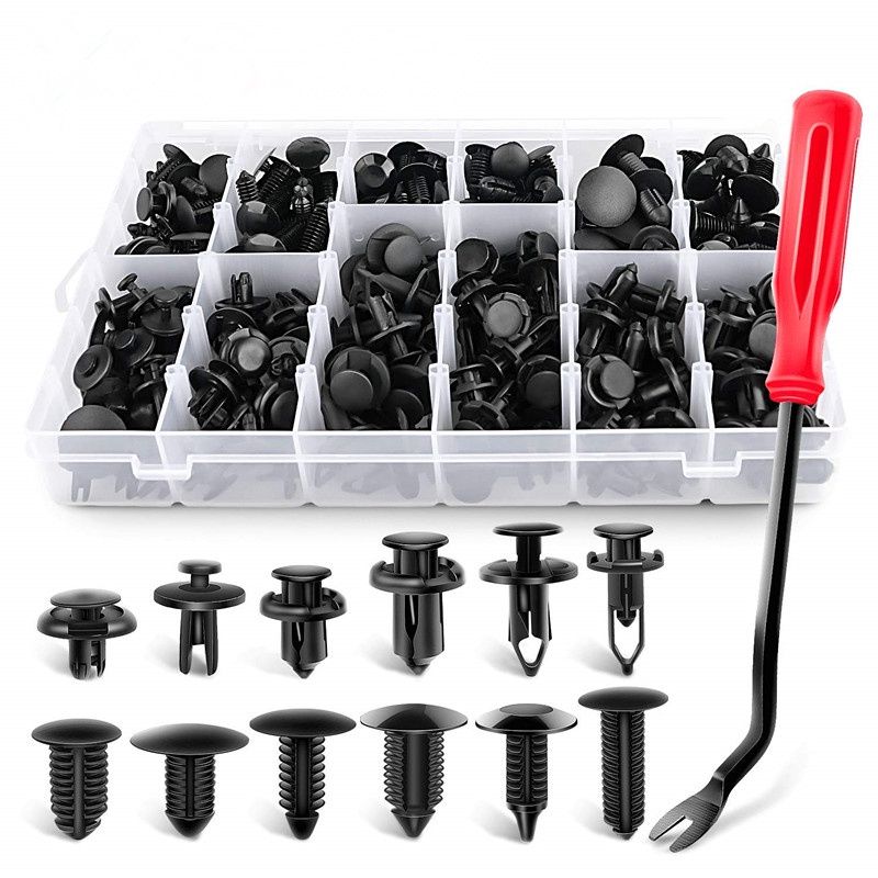 100 Pcs/box Automobile Bumpers Hole Plastic Push Screw Rivet Door ...