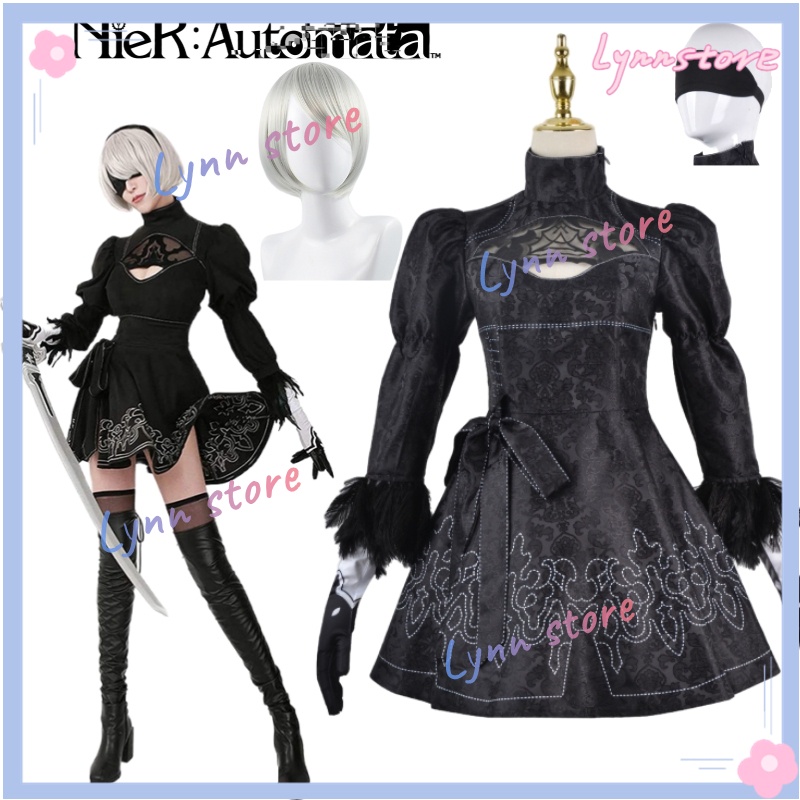 Game ''NieR:Automata'' YoRHa 2B Cosplay Costume 9S Black Sexy Suit ...