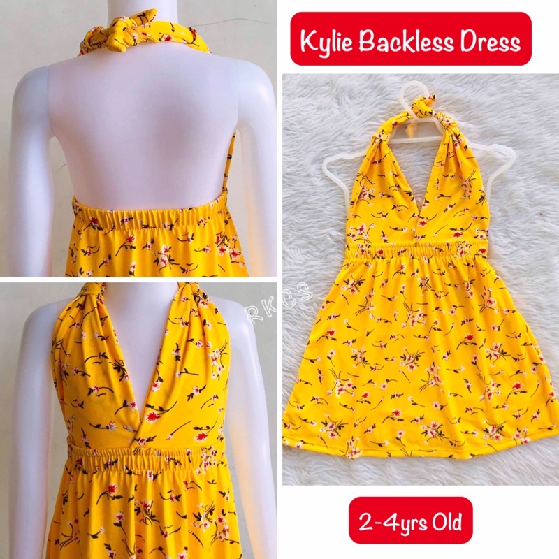 Kids Kylie Backless Dress || 2-3yrs Old | Shopee Philippines