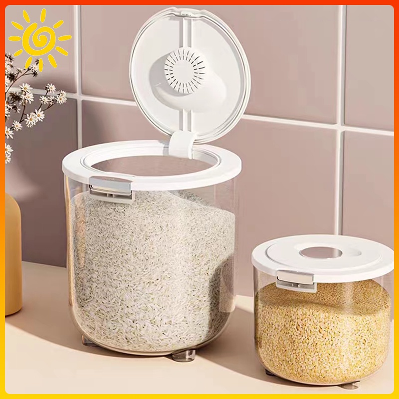 10KG-15kg Rice Dispenser and Storage with measuring cup sealed grain ...