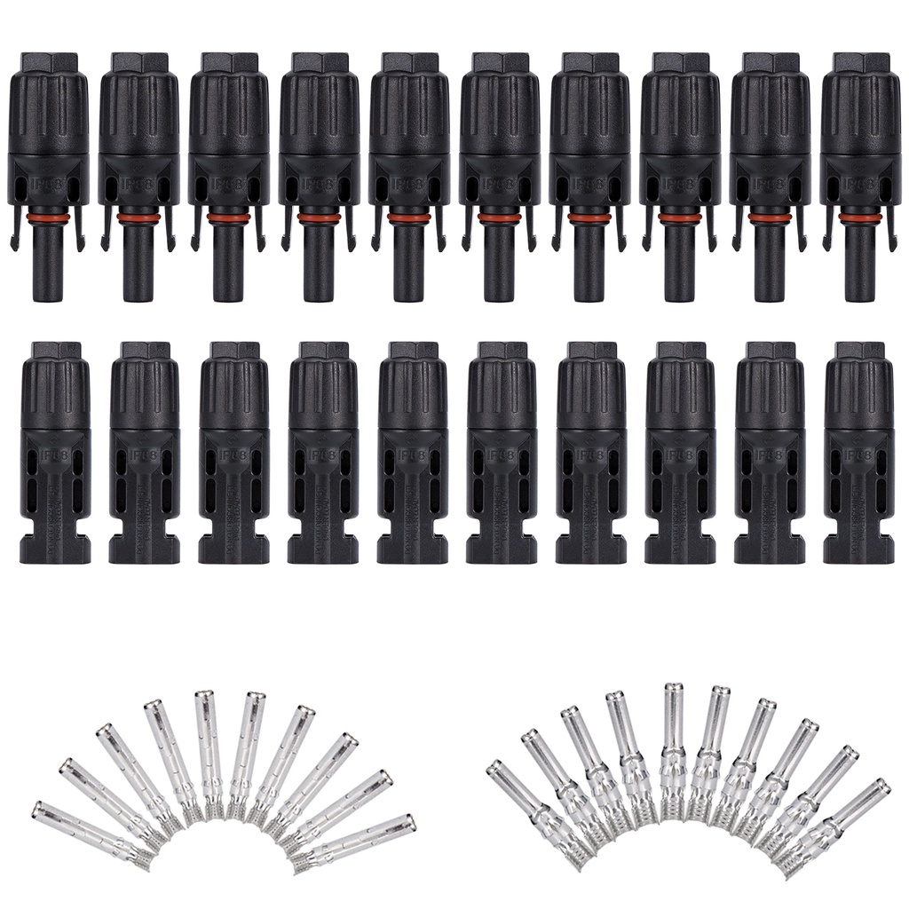 10 Pairs Solar Plugs Male and Female MC4 Solar Panel Cable Connector ...