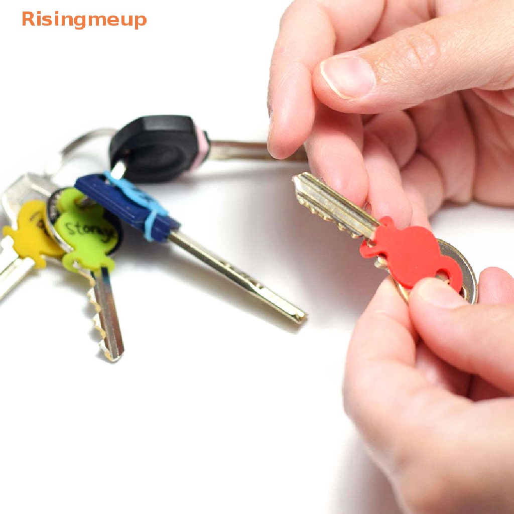 [Risingmeup] 12Pcs/set Multicolor Key Top Covers Head Caps Tags ID ...