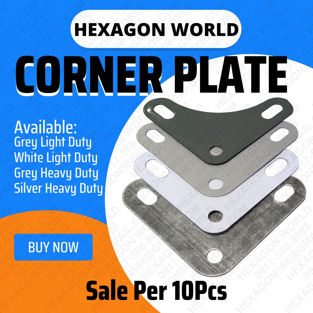 SAB Corner Plate Grey Light Duty White Light Duty GI Heavy Duty COT ...