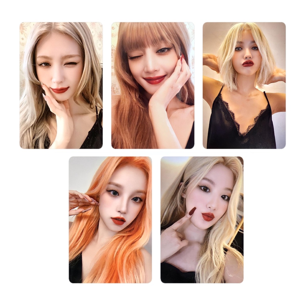 5pcs/set (G)I-DLE I LOVE 5th Mini Album Photocards MINNIE YUQI SOYEON MIYEON SHUHUA GIDLE Lomo ...