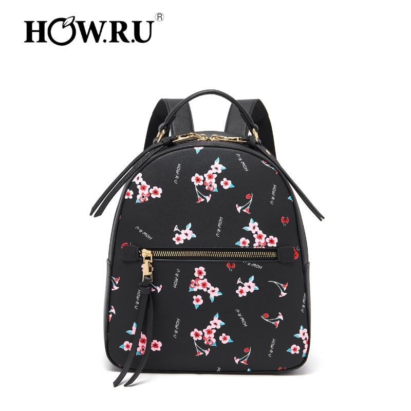 How.R.U New Leather Backpack High Quality Women Men Medium | Shopee ...