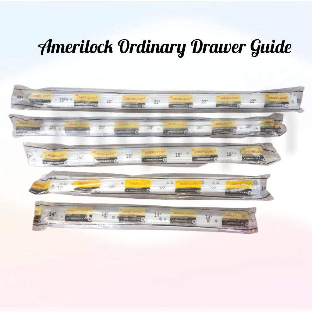 Amerilock Ordinary Drawer Slide Guide For Cabinet Drawer 14", 16", 18 ...