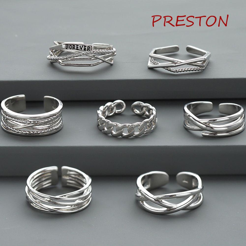 PRESTON Men Geometric Ring Men Vintage Personality Copper Valentine's ...