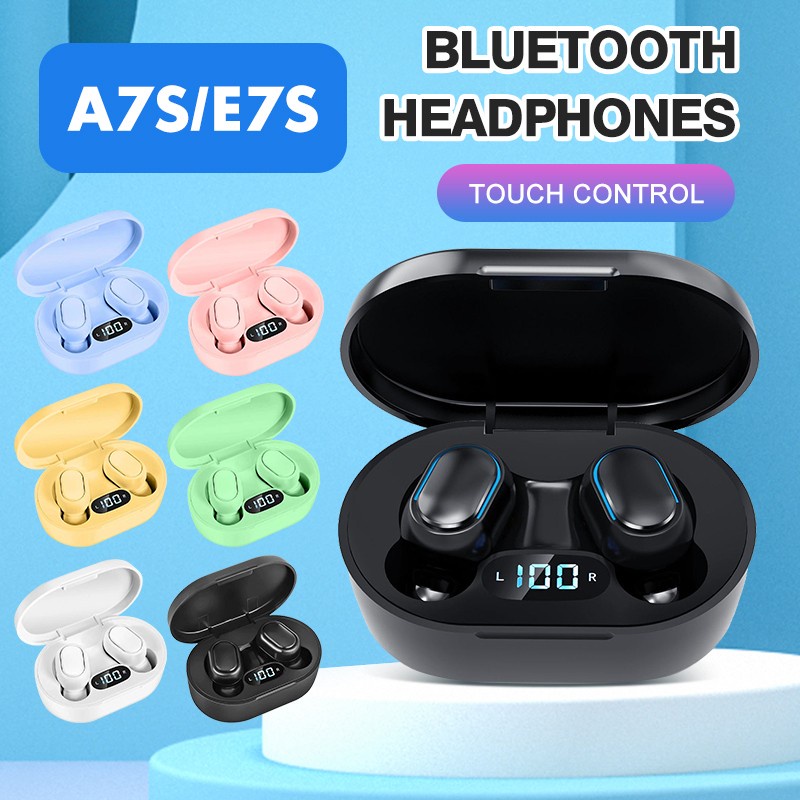 A7S/E7S Color Wireless Bluetooth Earphone V5.0 Sound Headset Sport TWS ...