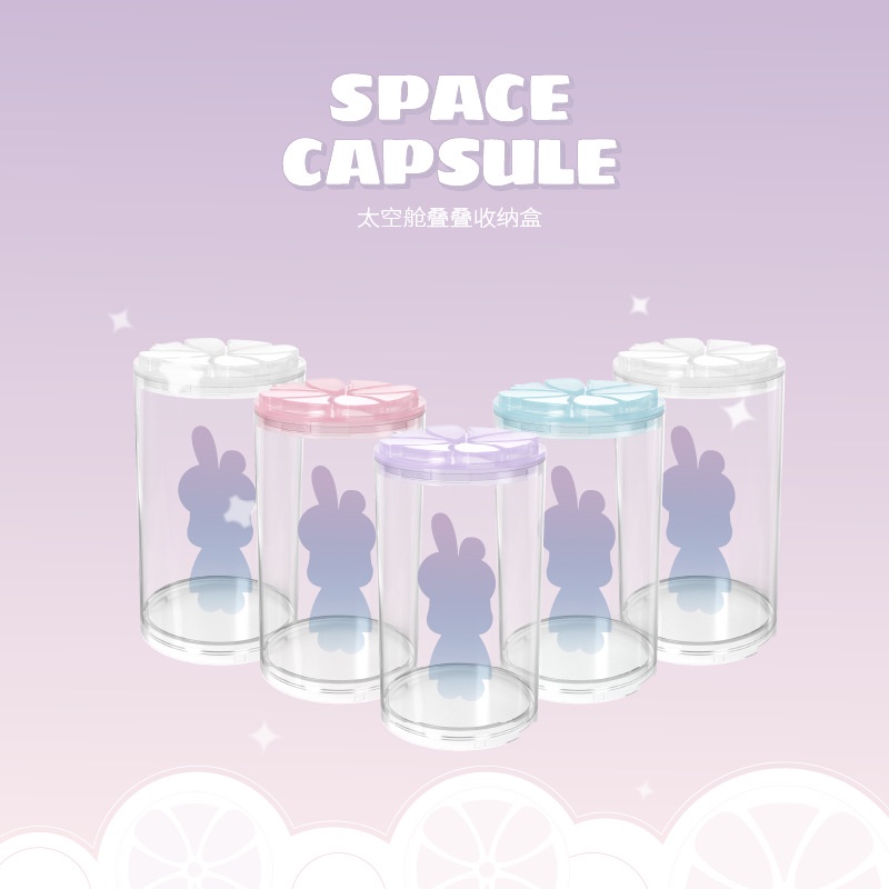 Choco Teddy Space capsule Space Capsule Stacked Display Box Transparent ...