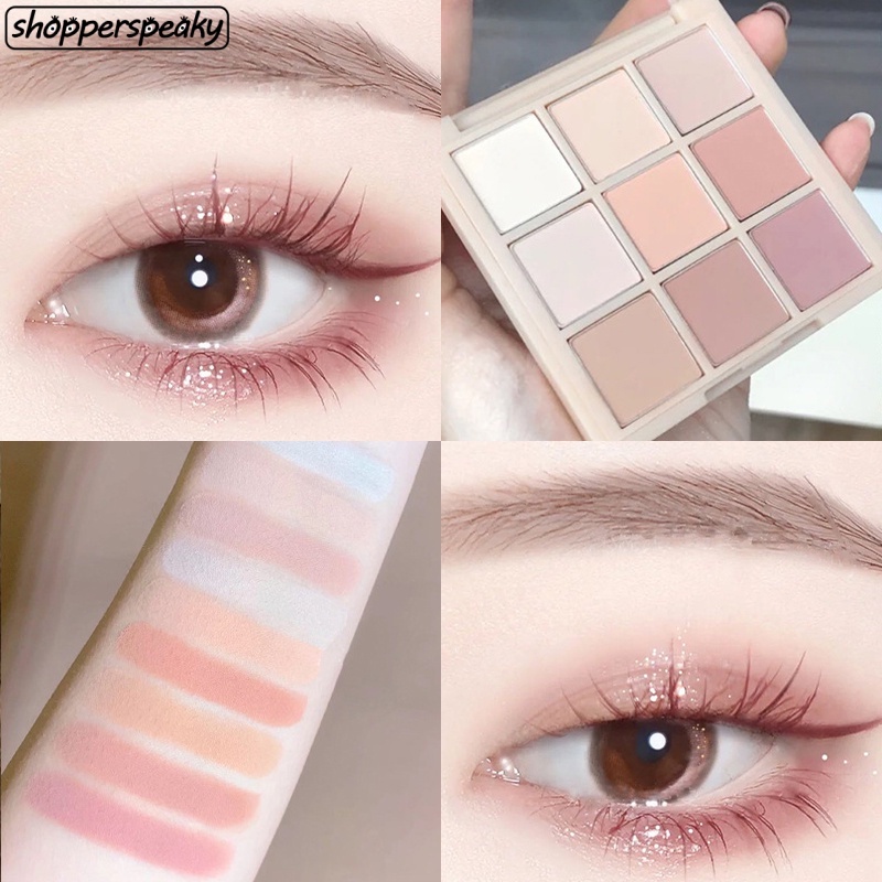 Nine-color Acrylic Eyeshadow Palette Pearly Matte Earth Color Eyeshadow ...