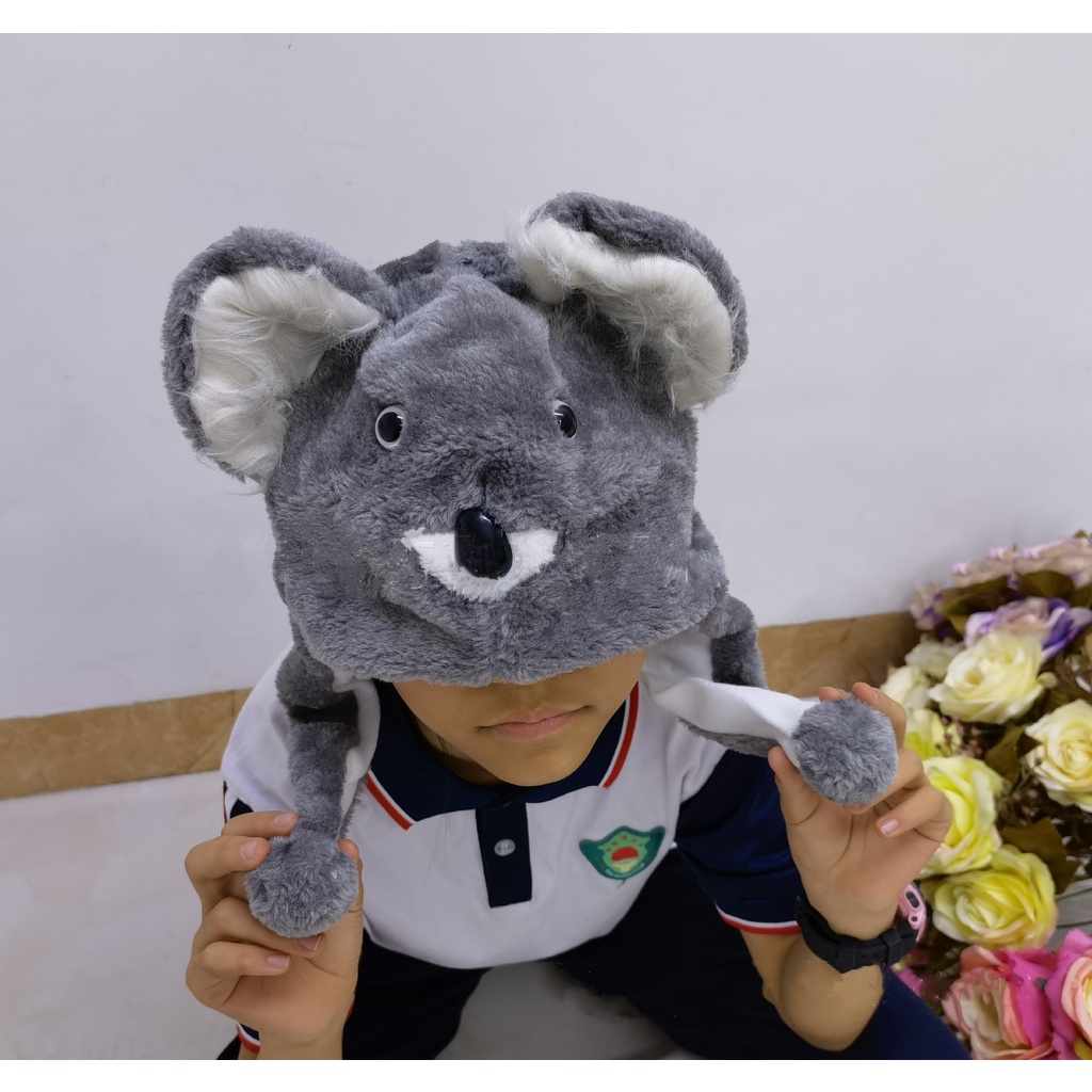 Furry animal hat cute cartoon animal cap Free size animal hat for KID ...