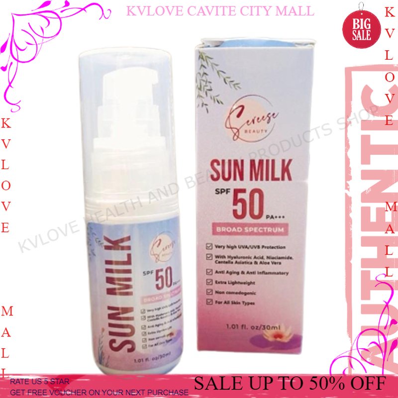 SEREESE SUN MILK SPF 50 PA+++ Natural Finish KVLOVE CAVITE CITY MALL | Shopee Philippines