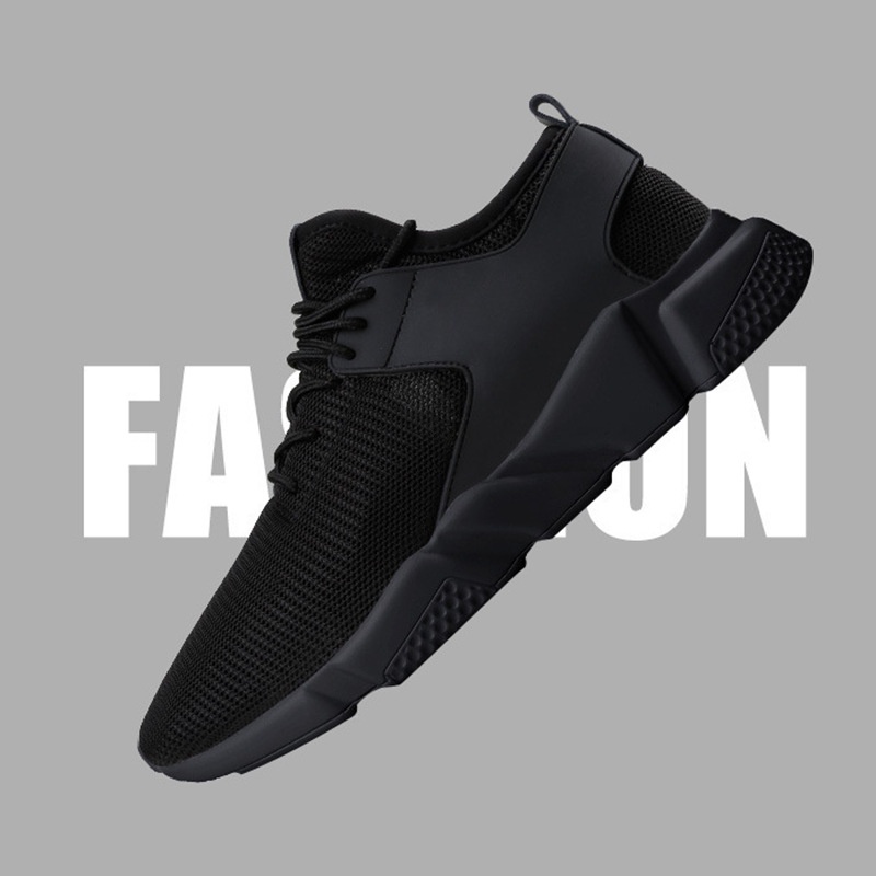 JYC. Men's Darkness Mid-Cut Sneakers Casual Rubber Shoes #M911(Standard ...