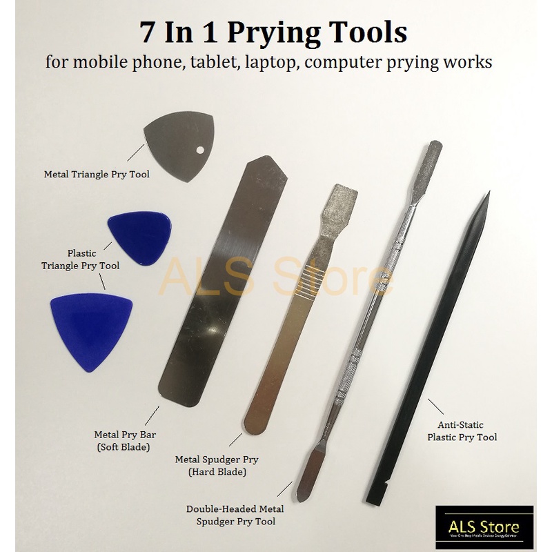 7 In 1 Prying Spudger Tools for Mobile Phone, Tablets, Laptop, Computer ...