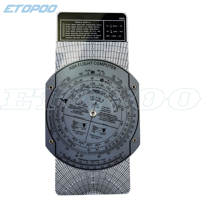 Pilot Slide Rule for Plastic Pilots Military Flight Slide Rule Aviation ...